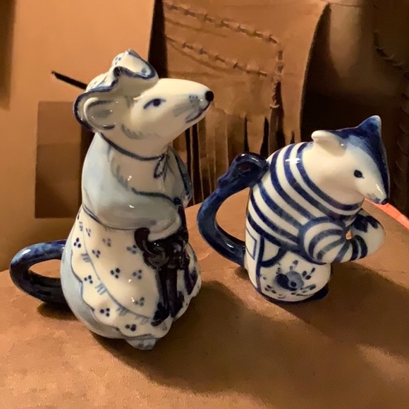 Accents | Handmade Russian Porcelain Mice Figurines Vintage ...
